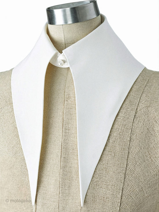 Stylish Large Removable White Pointy Collar – Mologoko Couture