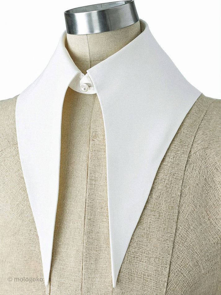 Stylish Large Removable White Pointy Collar – Mologoko Couture