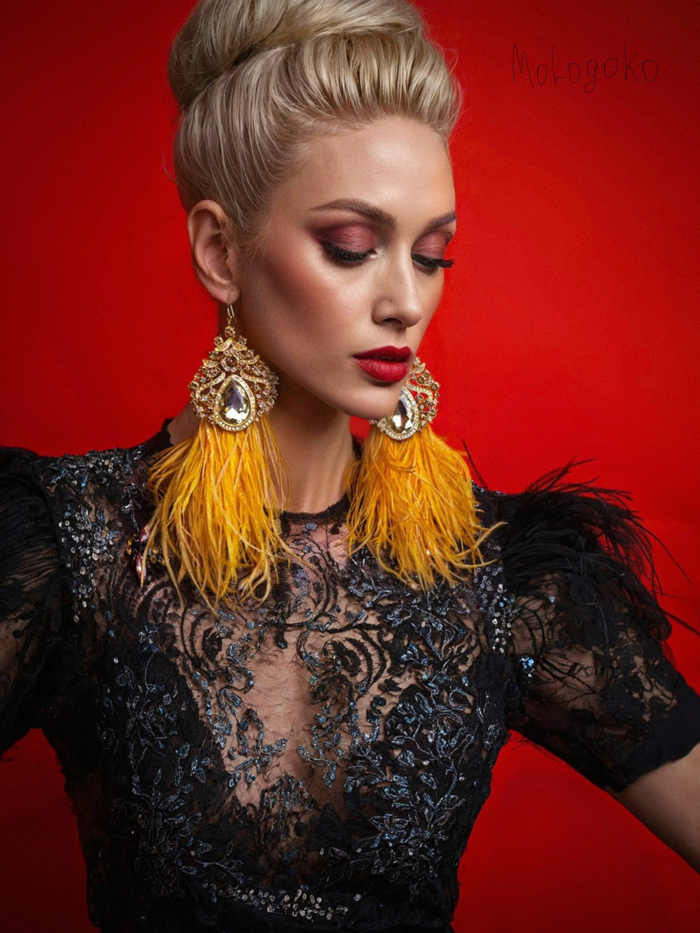 VIOLETA Dangle Statement Earrings – Mologoko Couture