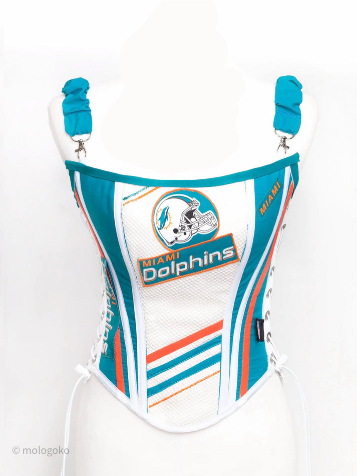 Miami Dauphins Football Team Corset Top – Mologoko Couture