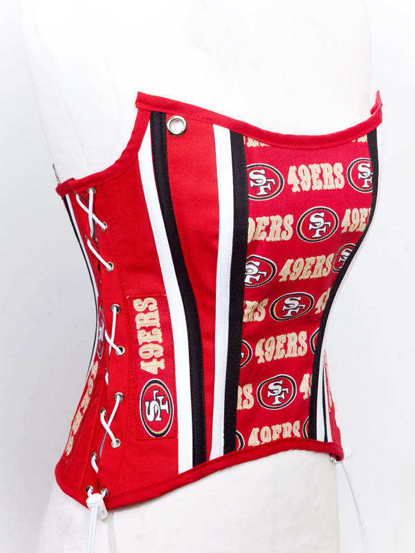 San Francisco 49-ers Football Team Corset Bustier Top – Mologoko Couture