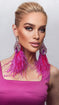 VIOLETA Dangle Statement Feather Earrings – Mologoko Couture