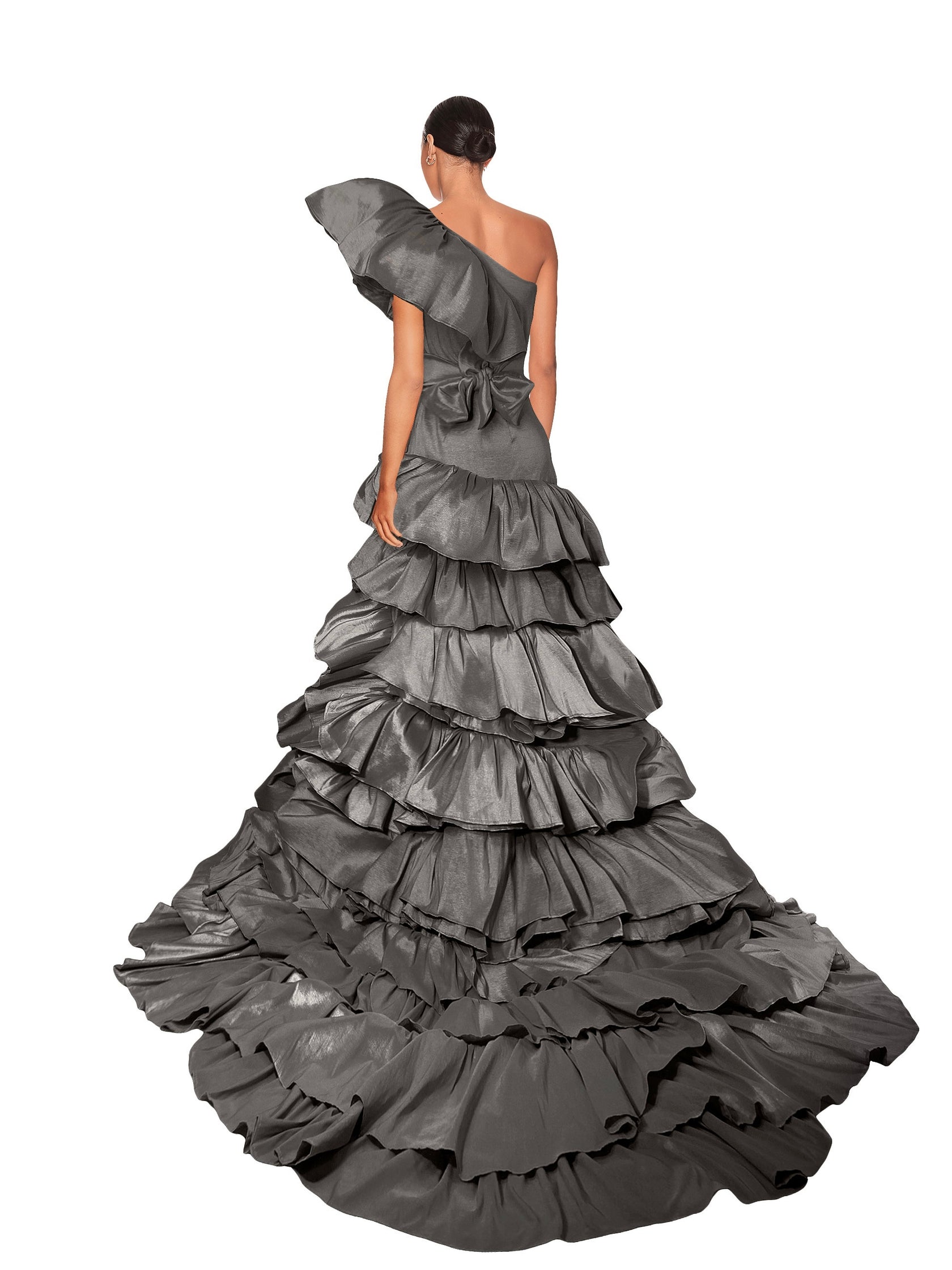 Marigold Sea Of Ruffles Gown – Mologoko Couture